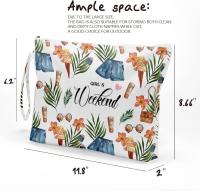 China Custom Polyester Toiletry Bag with Zipper Closure Large Capacity 30x20cm for Travel for sale