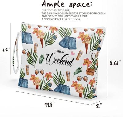 China Custom Polyester Toiletry Bag with Zipper Closure Large Capacity 30x20cm for Travel for sale