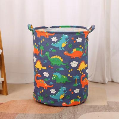 China Cotton Kids Toy Storage Box Laundry Basket with Handles 50L Foldable Hamper for sale