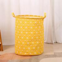 China Cotton Kids Toy Storage Box Laundry Basket with Handles 50L Foldable Hamper for sale