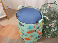 China Cotton Cloth Storage Waterproof Laundry Basket With Handles Laundry Hamper for sale