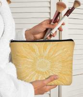 China Lightweight Waterproof Flower Cosmetic Bag 7.5x10 Inches for Teen Girls Women for sale