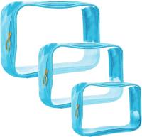 China Clear TPU Toiletry Bag 9x6x2 Inches Waterproof Travel Cosmetic Case TSA Approved for sale