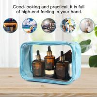China Clear TPU Toiletry Bag 9x6x2 Inches Waterproof Travel Cosmetic Case TSA Approved for sale