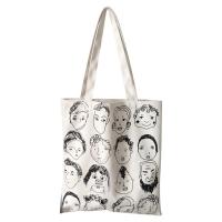 China White Eco Canvas Bags with Clear LGO Pictures Multi Compartment 3000pcs MOQ for sale
