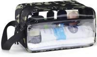 China Traveling See Through Clear Toiletry Bag With Handle For Men for sale