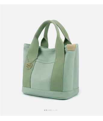 China Eco Friendly Canvas Tote Bags Reusable Shopping Bags with Zipper Closure 1 Pocket for sale