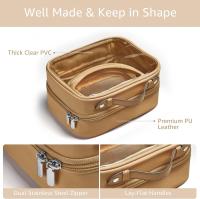 China Lightweight Waterproof 2 Layer Travel Toiletry Bag Clear Makeup Bag With Zipper for sale