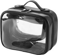 China Multifunctional Transparent Double Travel Cosmetic Bag Case Waterproof Open Storage for sale