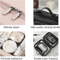 China Multifunctional Transparent Double Travel Cosmetic Bag Case Waterproof Open Storage for sale