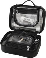 China Multifunctional Transparent Double Travel Cosmetic Bag Case Waterproof Open Storage for sale