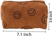 China Lightweight Canvas Cosmetic Bag for Women Travel Toiletry Organizer 7.1x3.9x2.8 Inch for sale