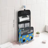 China PVC Waterproof Hanging Toiletry Bag Large Capacity 23x10x47cm Travel Makeup Organizer for sale