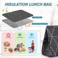 China Rhombus Insulated Lunch Bag 10.24x9.4x6.7 Inch Water Resistant Thermal Cooler for Adults Picnic for sale
