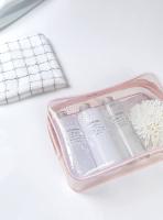 China Shockproof And Durable Transpatent Waterproof Toiletry Bag With Zipper for sale