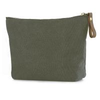 China Canvas Large Cosmetic Bag Travel Makeup Organizer Toiletry Bag 11.42x3.74x7.09 Inch for sale