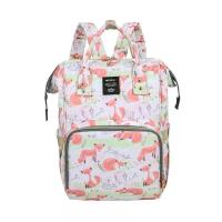 China Waterproof Mommy Diaper Bag Custom Print Nylon Oxford Fabric Adjustable Strap for sale