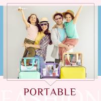 China PVC Transparent Hanging Makeup Bag 9.84x7.09x3.15 Inches Waterproof Travel Toiletry Organizer for sale