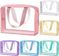 China PVC Transparent Hanging Makeup Bag 9.84x7.09x3.15 Inches Waterproof Travel Toiletry Organizer for sale