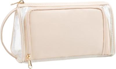 China Clear PVC Toiletry Bag Travel Makeup Pouch with Handle 0.01kg Custom Size for sale