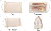 China Clear PVC Toiletry Bag Travel Makeup Pouch with Handle 0.01kg Custom Size for sale