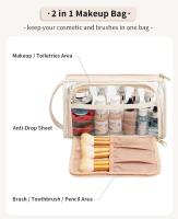 China Clear PVC Toiletry Bag Travel Makeup Pouch with Handle 0.01kg Custom Size for sale