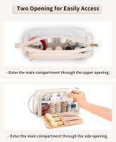 China Clear PVC Toiletry Bag Travel Makeup Pouch with Handle 0.01kg Custom Size for sale