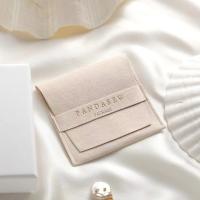 China Peach Velvet Jewelry Storage Bag Soft Exquisite Workmanship 20x15cm Coin Logo Custom for sale