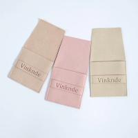 China Peach Velvet Jewelry Storage Bag Soft Exquisite Workmanship 20x15cm Coin Logo Custom for sale