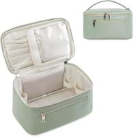 China Eco Vegan Leather Travel Makeup Organizer Cosmetic Brush Case 9.4x5.5x5.5 Inch for sale
