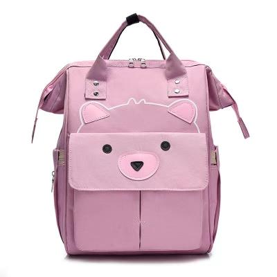 China Customizable Mommy Diaper Bag Waterproof Nylon Oxford Fabric Adjustable Strap Zipper Closure Folding for sale