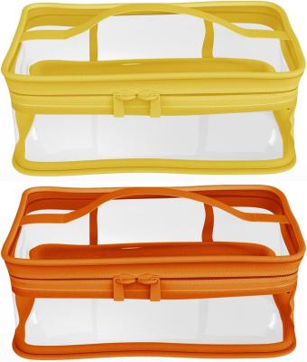 China Lightweight Shockproof PVC Cosmetic Bag With Handle for sale