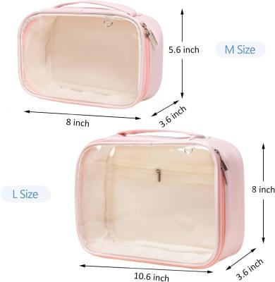 China Multi Functional Waterproof Toiletry Bag Makeup Organizer With Zipper Handle for sale