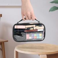 China Small Transparent PVC Travel Cosmetic Bag 9x5.1x2.8 Inch Shockproof Zipper Organizer for sale