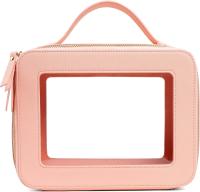 China Travel Toiletry Cosmetic Bag Case for Women Vegan Leather Makeup Pouch 9.84x7.87x3.15 Inch for sale