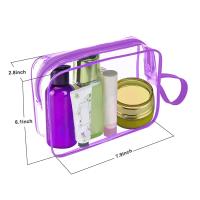 China Purple waterproof durable lager capacity cosmetic bag with handle for sale