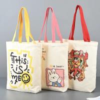 China Cotton Canvas Eco Shopping Bag Reusable Travel Tote with Custom Logo 40x35cm for sale
