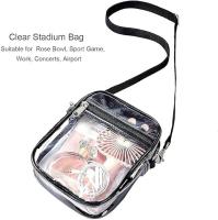 China PVC Clear Crossbody Bag 7.7x5.9x1.8 Inch Waterproof Stadium Approved Tote for sale
