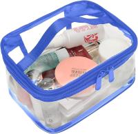 China Custom Clear PVC Makeup Bag Waterproof Travel Toiletry Pouch 10x8x4.5 Inch for sale