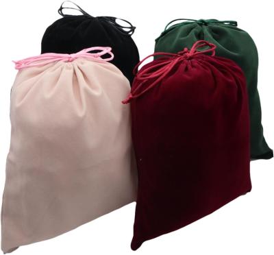 China Shockproof Velvet Drawstring Bag 8x10 inch Reusable Protective Pouch for Jewelry Gifts for sale