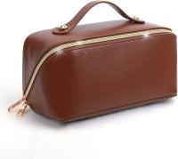 China Custom PU Leather Cosmetic Bag Waterproof Lightweight 0.01kg Travel Makeup Organizer for sale