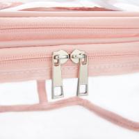China Double Layer Clear PVC Cosmetic Bag Waterproof Travel Toiletry Bag 9x6.7x4.7 Inch for sale