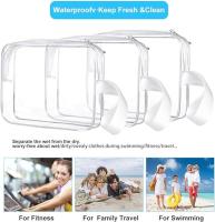 China Ecofriendly Waterproof Clear Toiletry Bag PVC 0.01kg Custom Size with Zipper for sale