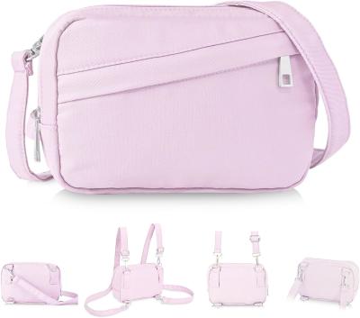 China Water Resistant Crossbody Bag for Women Multi Position Fanny Pack Mini Belt Bag 8x2x6 Inch for sale