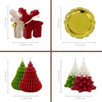 China Christmas Scented Candles Gift Set Elk Tree Shaped Handmade Soy Wax 6Pcs Aromatherapy Candle for sale