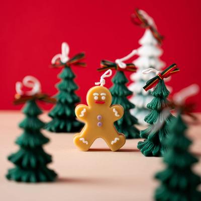 China Christmas Tree Scented Candle 5.5x2.8 Inch Long Burn Holiday Decor Green Brown for sale