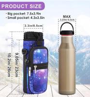 China Neoprene Water Bottle Holder with Adjustable Strap 2 Pocket Insulated Carrier for Hiking Travel for sale