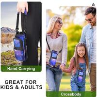 China Neoprene Water Bottle Holder with Adjustable Strap 2 Pocket Insulated Carrier for Hiking Travel for sale