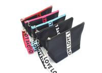 China Waterproof Zippered Cosmetic Bag Polyester Travel Makeup Organizer Bag With Strap for sale