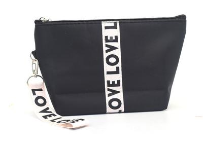China Customizable Zippered Cosmetic Bag Makeup Organizer Travel Bag with Hand Strap 500 pcs MOQ for sale